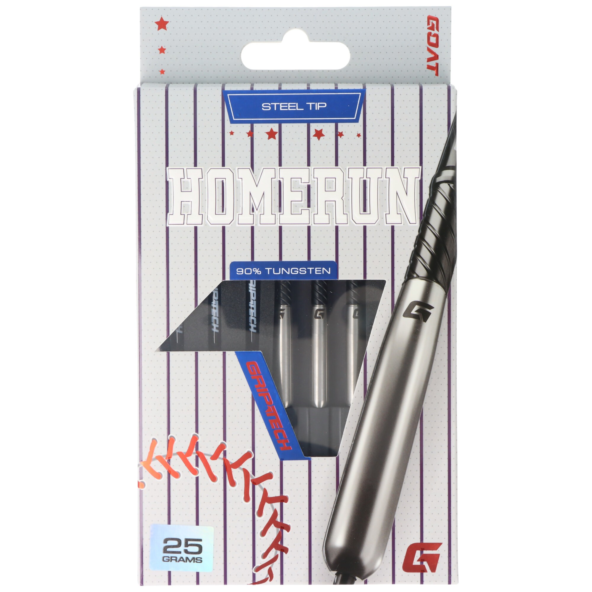 Kategorien :: Steeldarts :: Steeldart Sets :: GOAT Home Steeldart, Griptech, silber schwarz, 90% ...